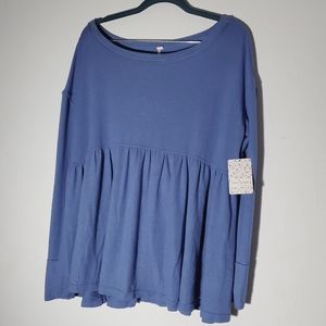 Free People | Tops | Free People Bluebelle Oversized Top Casual Nwt ...